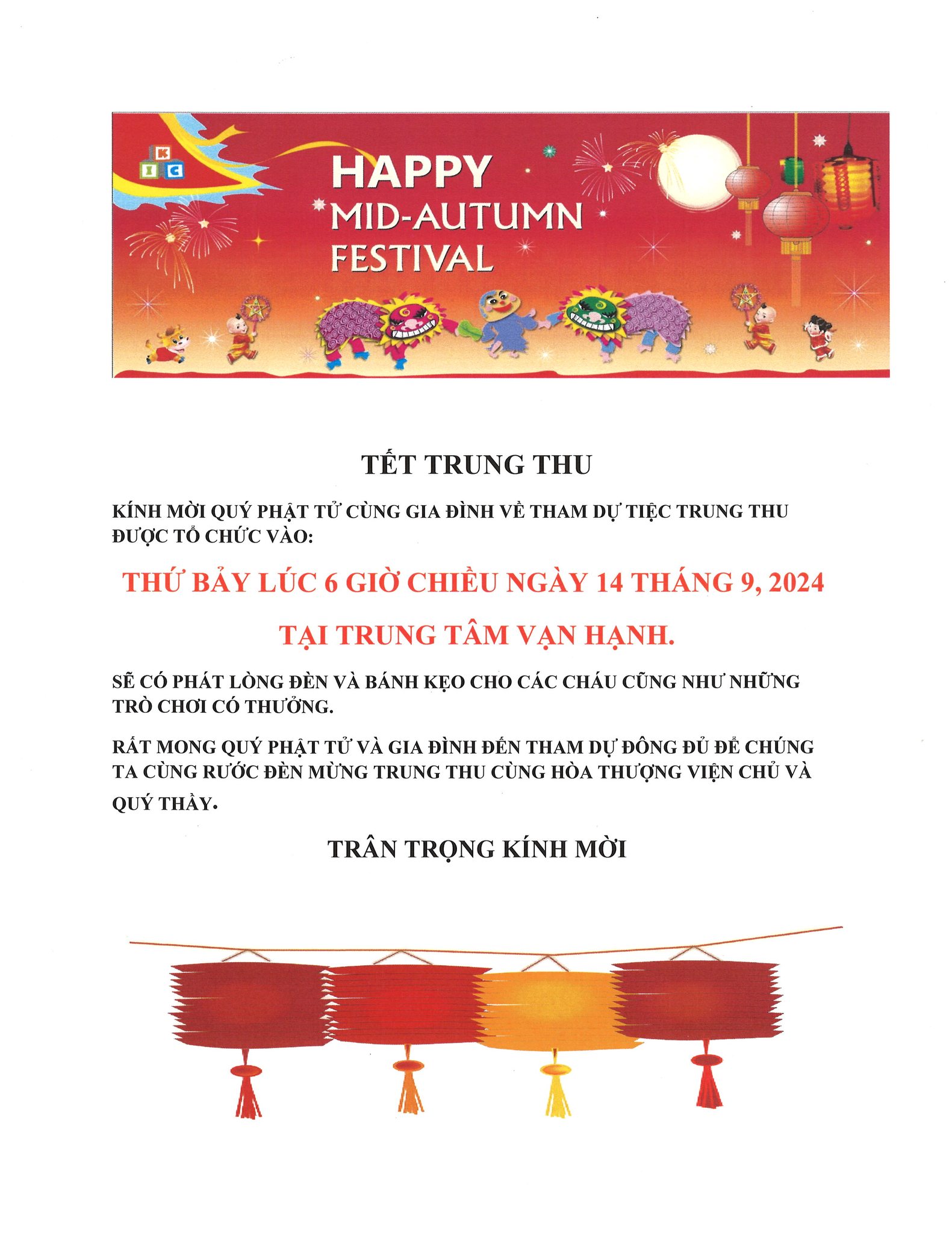 Thư mời tham dự Tết Trung thu 2024 tại Chùa Vạn Hạnh – Mid-Autum ...